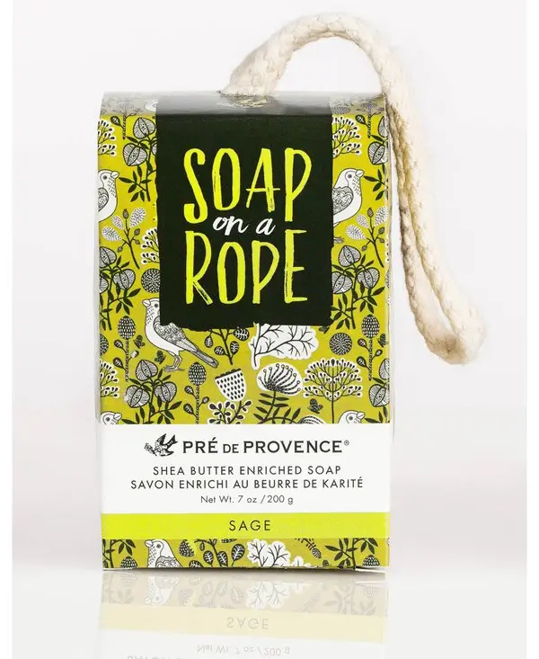 EUROPEAN SOAPS Pre De Provence Soap On A Rope - Sage