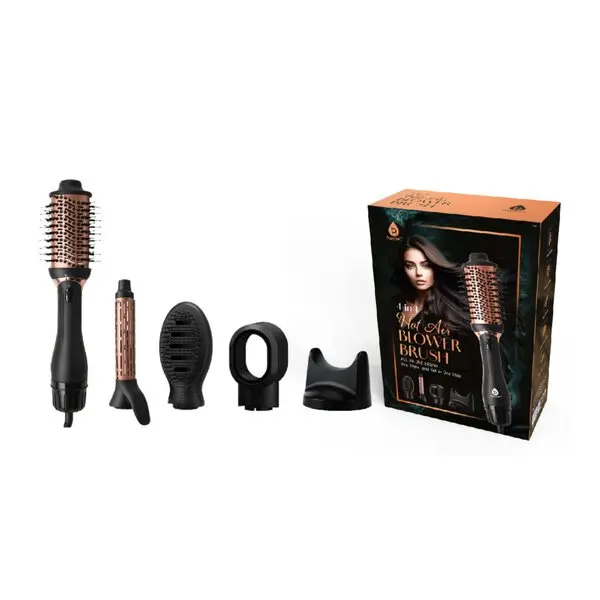PURSONIC Hot Air Blower Brush: Your All-in-one Hair Styling Solution - Black