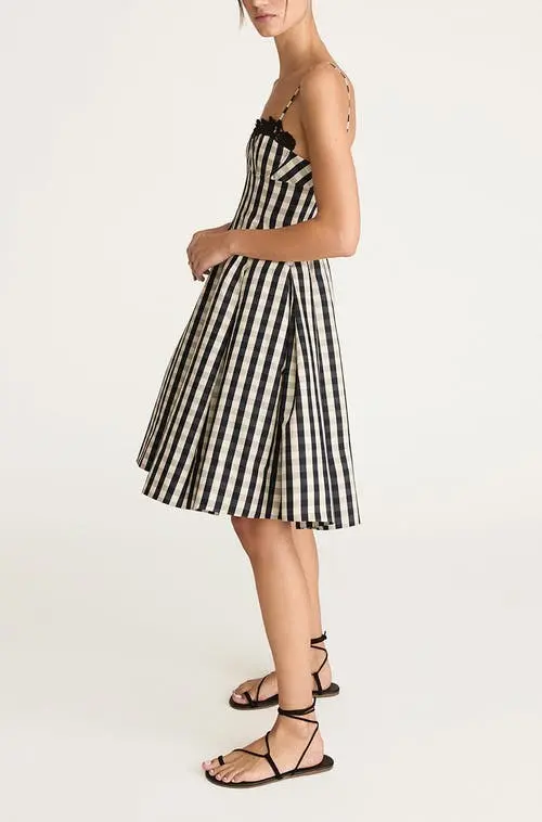 green emerald velvet dress Rebecca Taylor Terri Embroidered Dress in Milk – Order Of Style main image 1