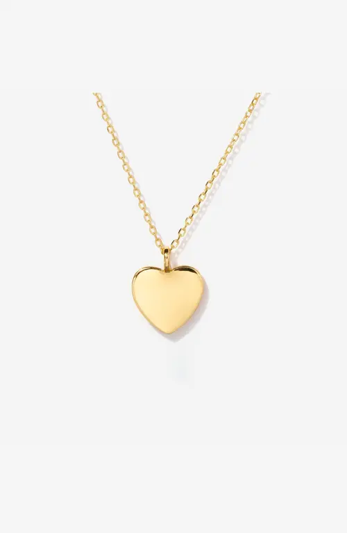 LITTLE SKY STONE Lev Heart Charm Necklace - Gold