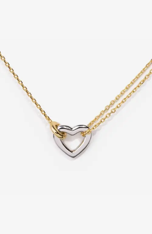 LITTLE SKY STONE Emma Heart Necklace - Silver / Gold