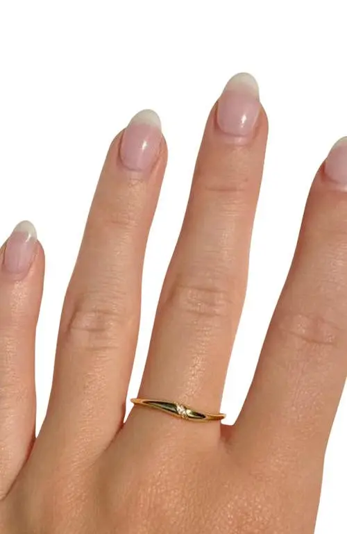 LITTLE SKY STONE Liana Wave Ring - Gold