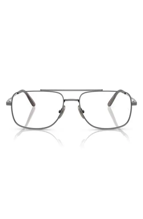 Ray-ban 56mm Square Optical Glasses - Gunmetal