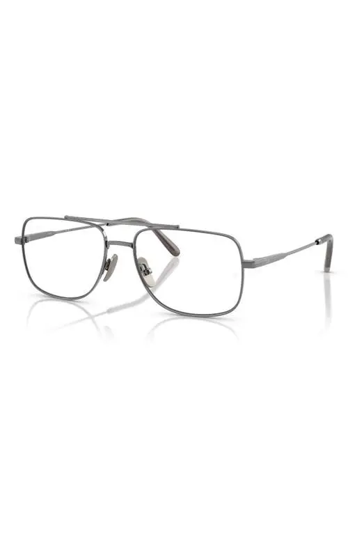 Ray-ban 56mm Square Optical Glasses - Gunmetal