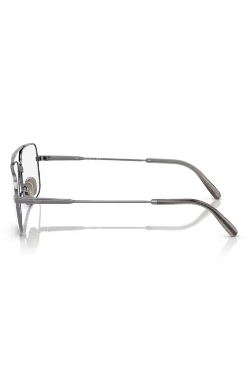 Ray-ban 56mm Square Optical Glasses - Gunmetal