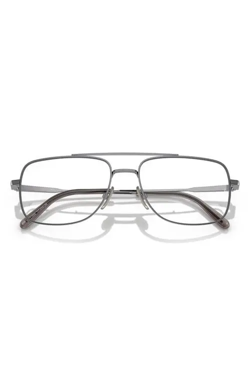 Ray-ban 56mm Square Optical Glasses - Gunmetal