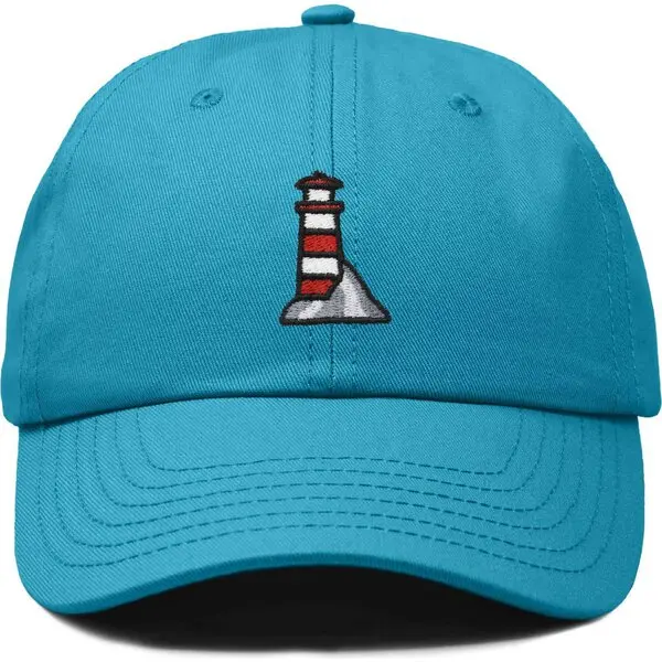 DALIX Lighthouse Embroidered Baseball Cap - Teal