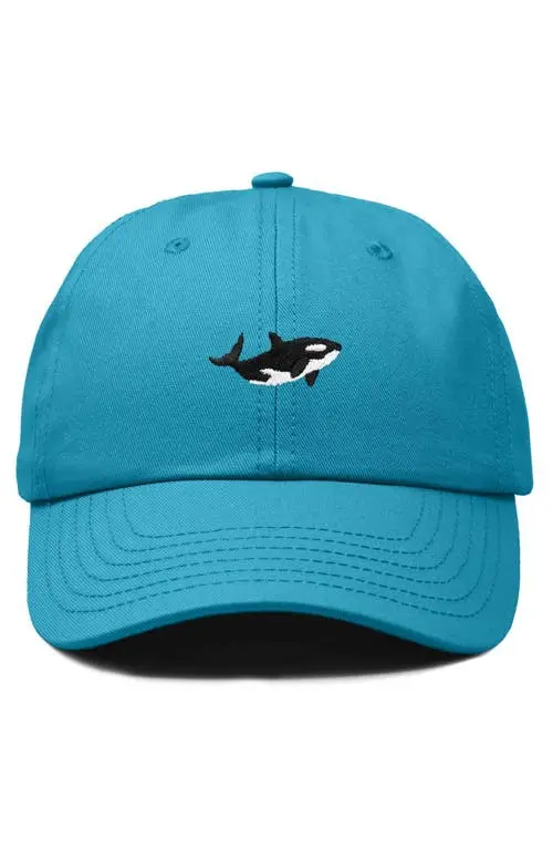 DALIX Killer Whale Embroidered Cap - Teal