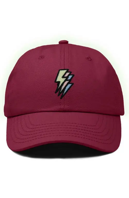 DALIX Lightning Bolt Cap - Maroon