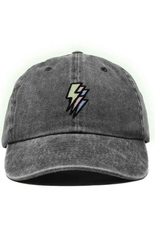 DALIX Lightning Bolt Cap - Washed Black