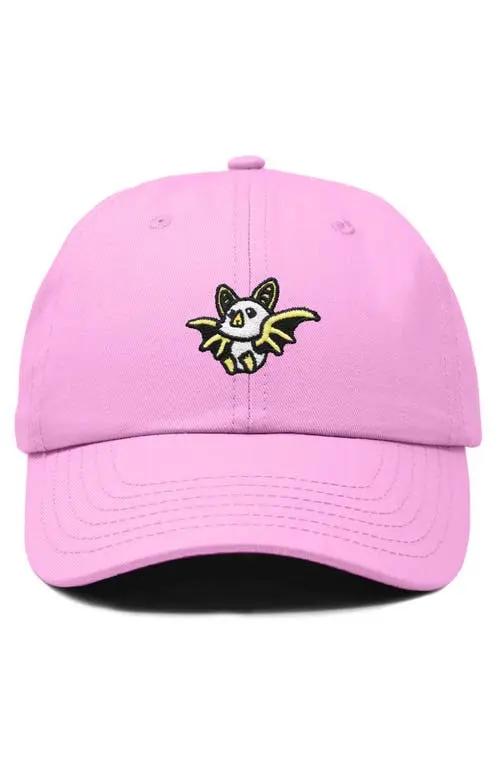 DALIX Honduran Bat Embroidered Cap - Light Pink