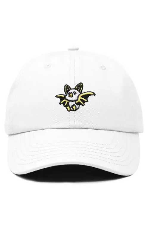 DALIX Honduran Bat Embroidered Cap - White