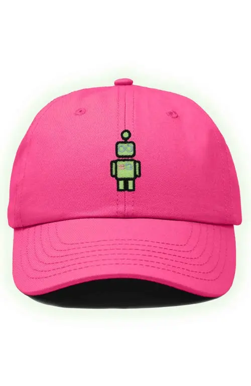 DALIX Robot Baseball Cap - Hot Pink