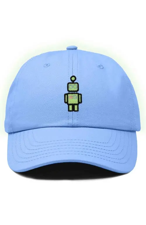 DALIX Robot Baseball Cap - Light Blue