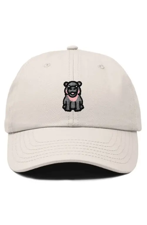 DALIX Hippo Embroidered Cap - Beige