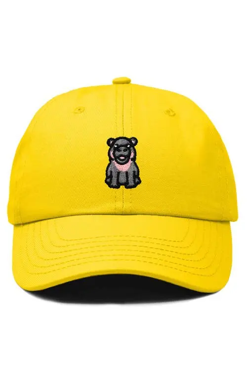 DALIX Hippo Embroidered Cap - Gold