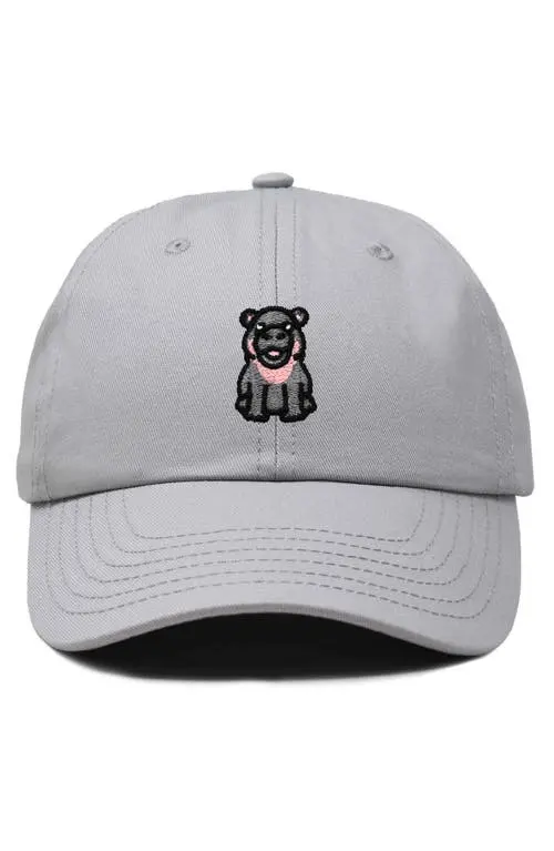 DALIX Hippo Embroidered Cap - Gray