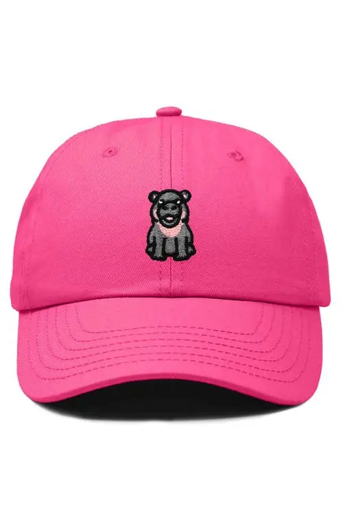 DALIX Hippo Embroidered Cap - Hot Pink