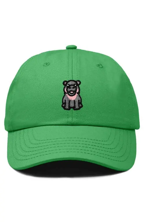 DALIX Hippo Embroidered Cap - Kelly Green