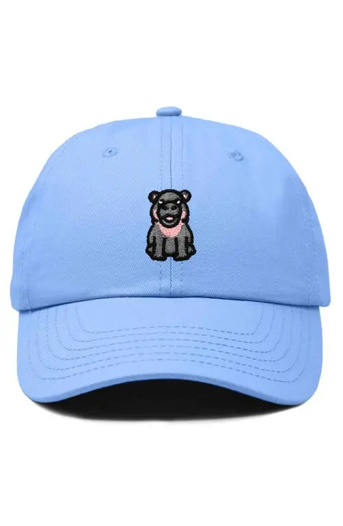 DALIX Hippo Embroidered Cap - Light Blue
