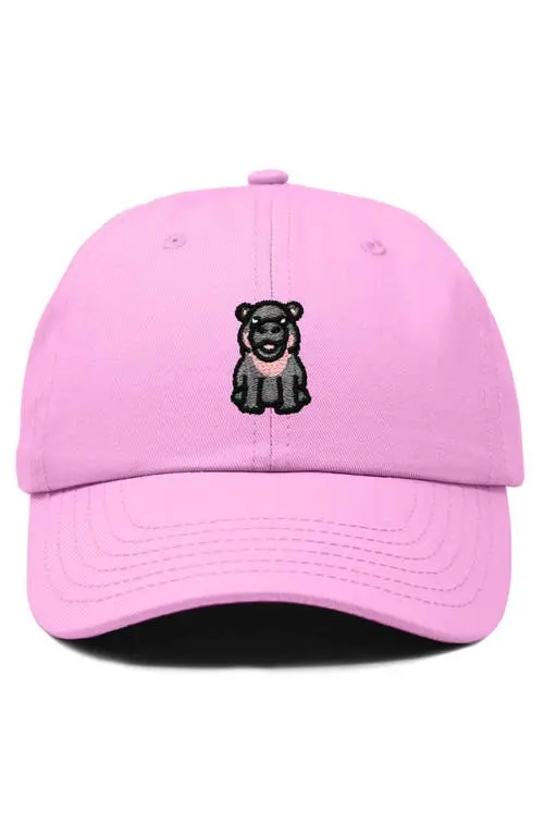 DALIX Hippo Embroidered Cap - Light Pink