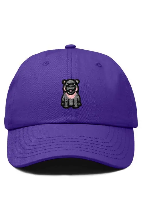 DALIX Hippo Embroidered Cap - Purple