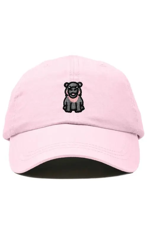 DALIX Hippo Embroidered Cap - Washed Pink