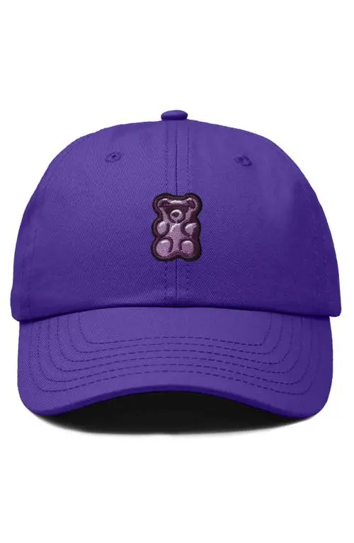 DALIX Gummy Embroidered Cap - Purple