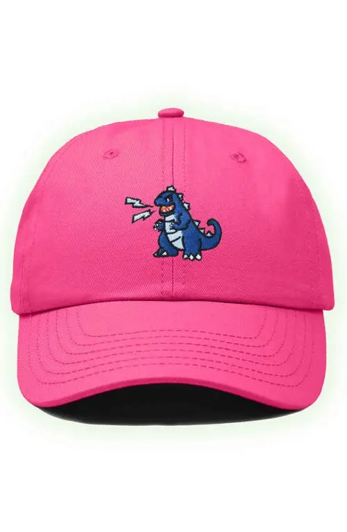 DALIX Lizard Embroidered Baseball Cap - Hot Pink