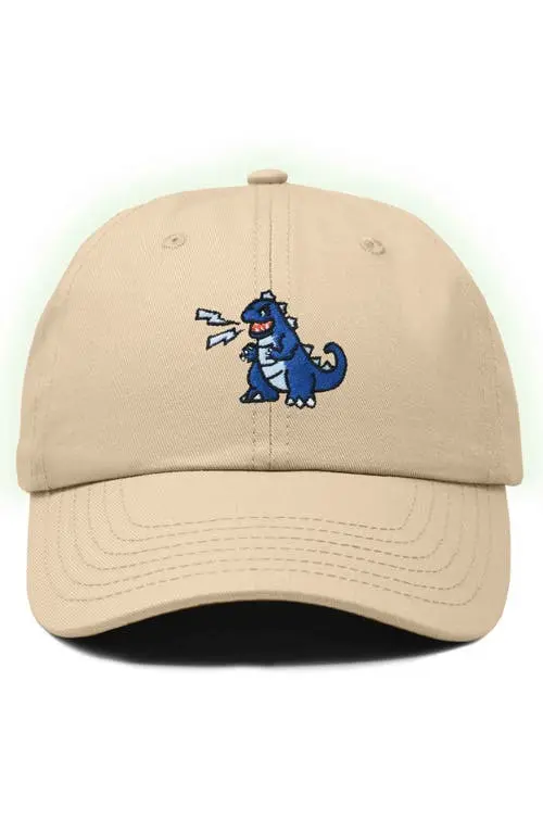 DALIX Lizard Embroidered Baseball Cap - Khaki