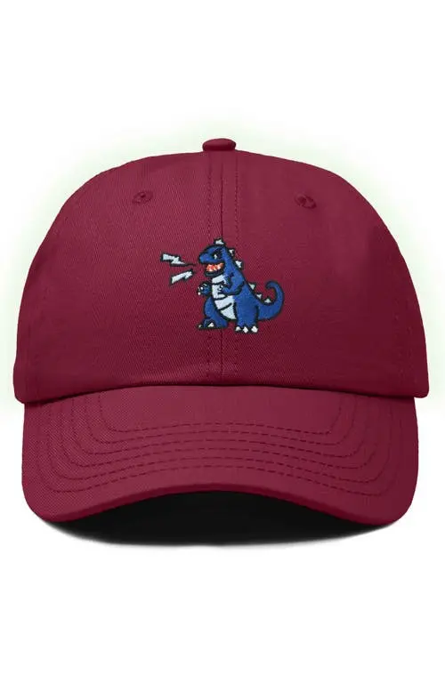 DALIX Lizard Embroidered Baseball Cap - Maroon