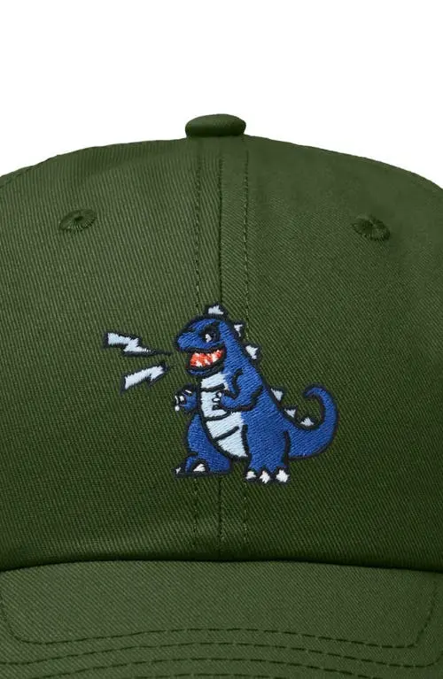 DALIX Lizard Embroidered Baseball Cap - Olive