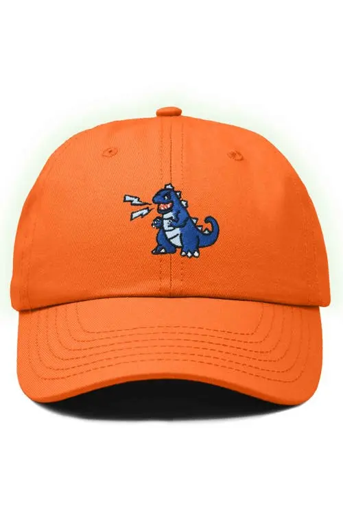 DALIX Lizard Embroidered Baseball Cap - Orange
