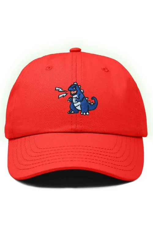 DALIX Lizard Embroidered Baseball Cap - Red