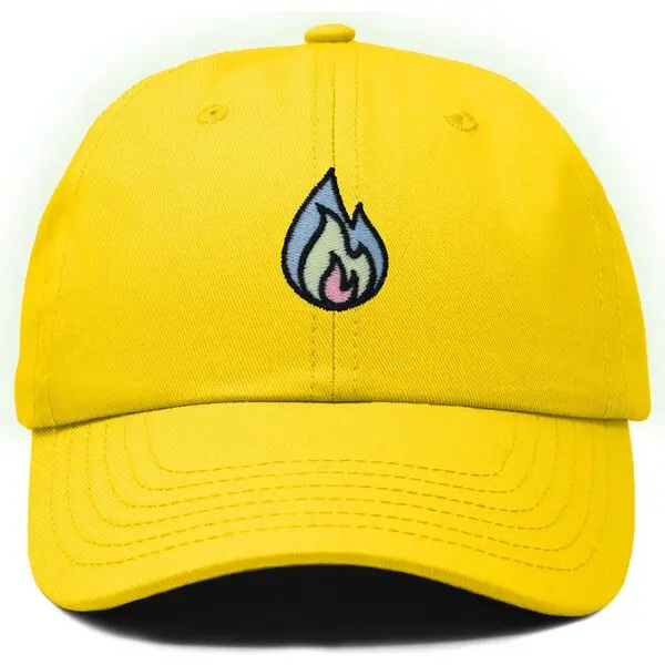 DALIX Fire Embroidered Cap - Gold