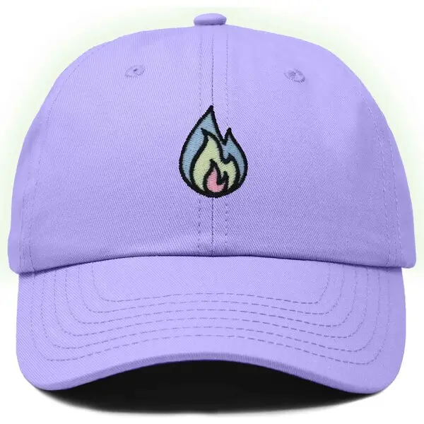 DALIX Fire Embroidered Cap - Lavender