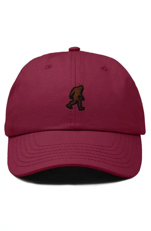 DALIX Sasquatch Embroidered Cap - Maroon