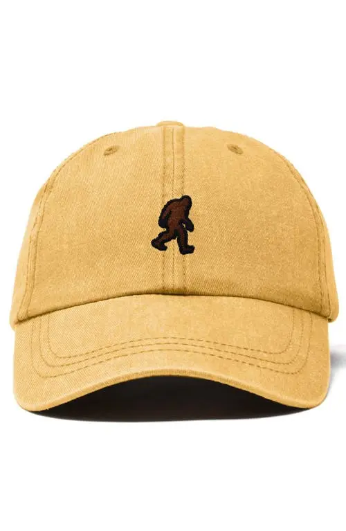 DALIX Sasquatch Embroidered Cap - Washed Gold