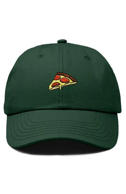 DALIX Pizza Slice Embroidered Cap - Dark Green