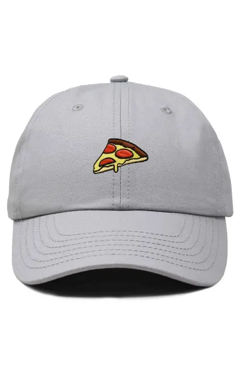 DALIX Pizza Slice Embroidered Cap - Gray