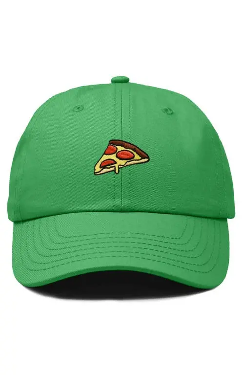DALIX Pizza Slice Embroidered Cap - Kelly Green