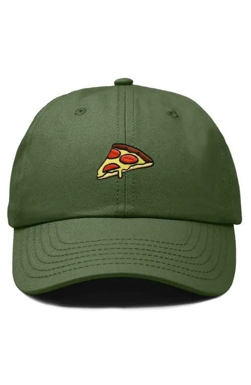 DALIX Pizza Slice Embroidered Cap - Olive