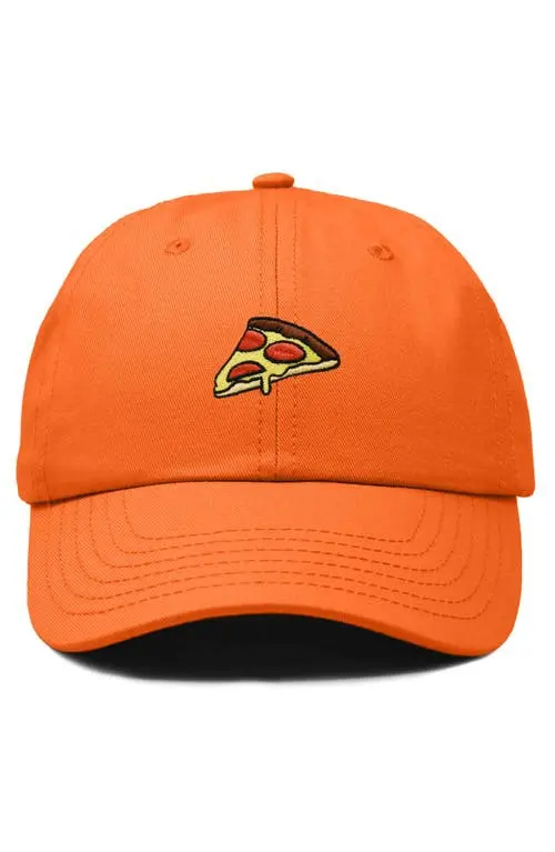 DALIX Pizza Slice Embroidered Cap - Orange