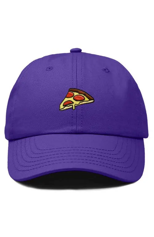 DALIX Pizza Slice Embroidered Cap - Purple