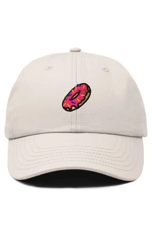 DALIX Donut Embroidered Cap - Beige