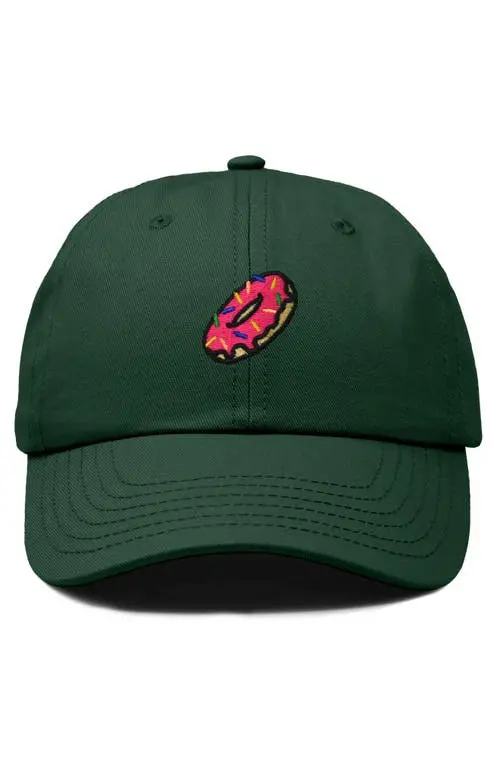 DALIX Donut Embroidered Cap - Dark Green