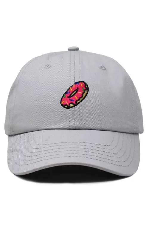 DALIX Donut Embroidered Cap - Gray