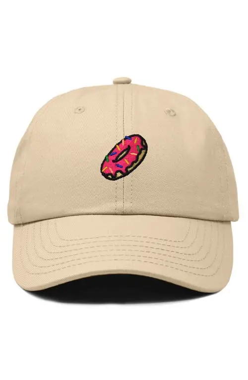 DALIX Donut Embroidered Cap - Khaki