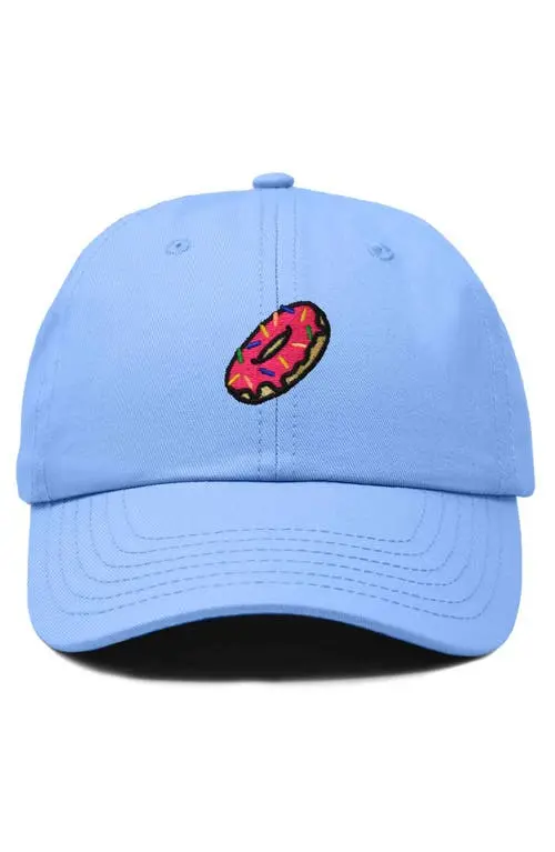DALIX Donut Embroidered Cap - Light Blue