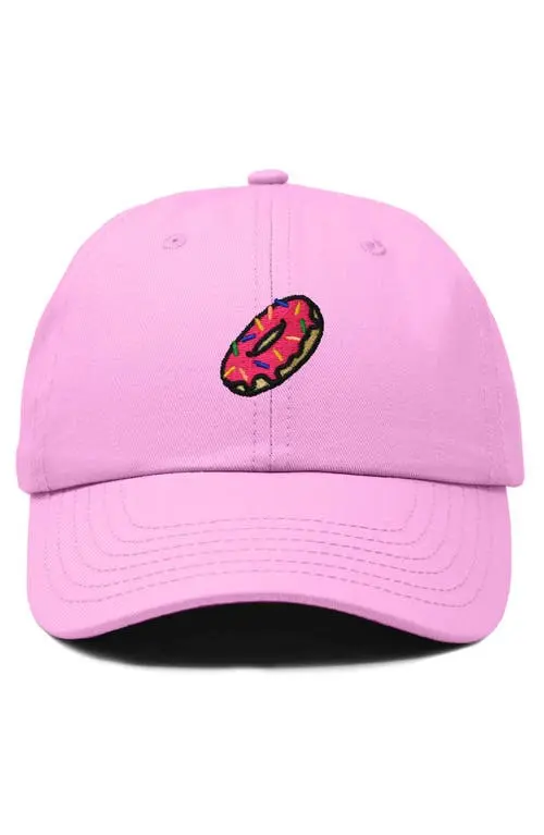 DALIX Donut Embroidered Cap - Light Pink